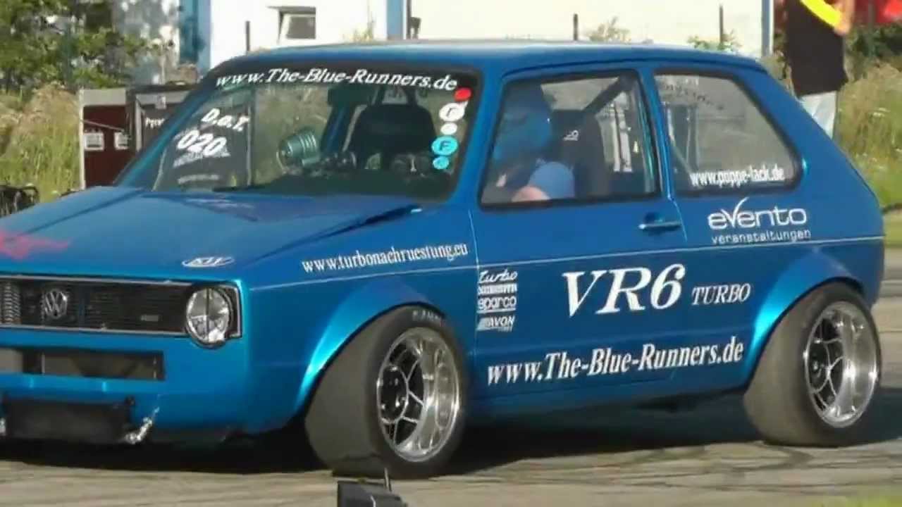 VW Golf 1 VR6 Turbo - The-Blue-Runners - YouTube