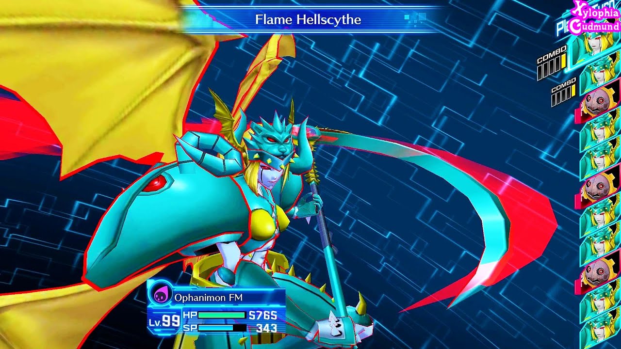 『Xylophia Gudmund』 Gatomon Angewomon Ophanimon to Ophanimon Falldown ...