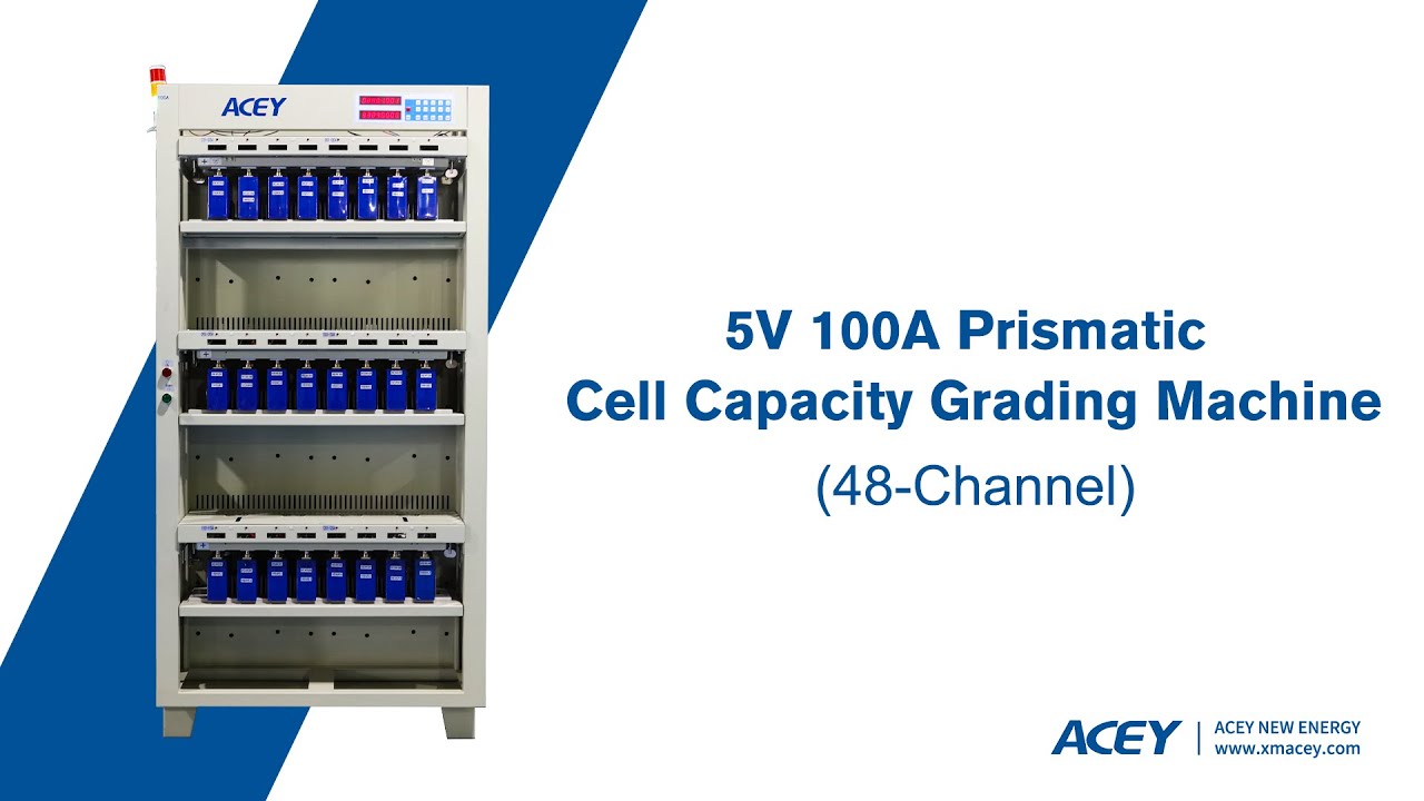 48-Channel 5V 100A Prismatic Battery Charge Discharge Tester - YouTube