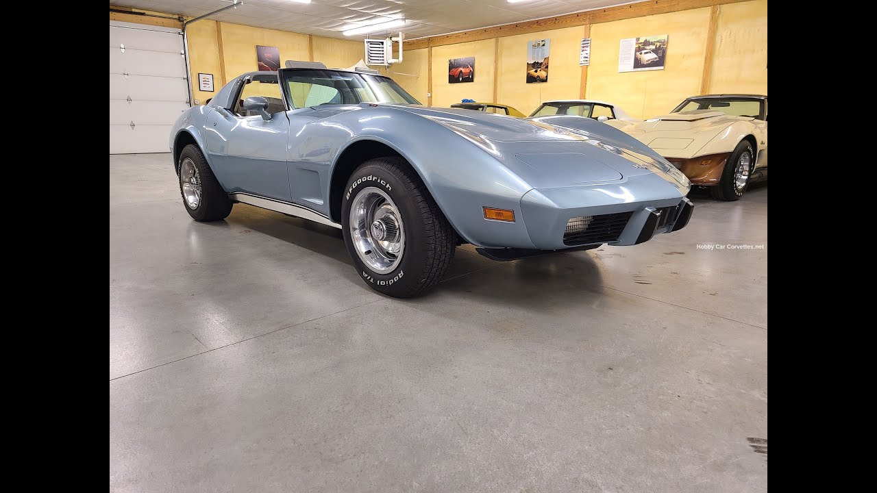 1977 Light Blue Corvette Hot Rod For Sale - YouTube