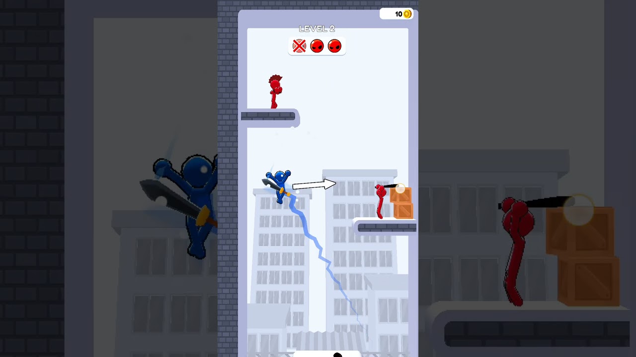 Stickman Teleport Master 3D // GAME 🎮 PLAY // Level 2 - YouTube