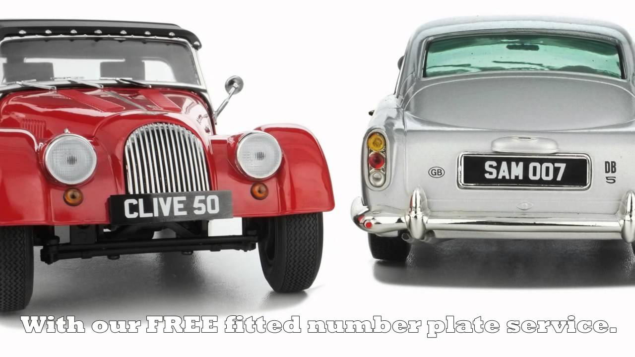 Free fitted personalized number plates on model cars. - YouTube