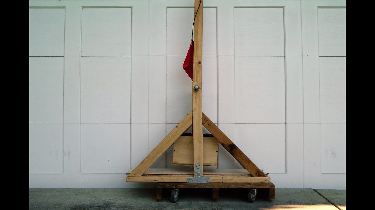 HOW TO BUILD A TREBUCHET AT HOME - YouTube