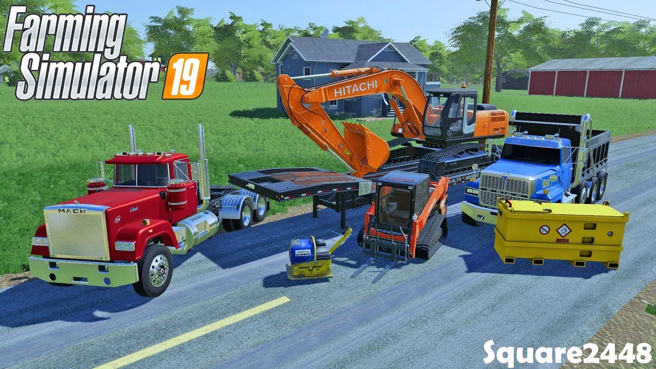 New Construction Job | Building Garage | Preparing Job Site | Excavator ...