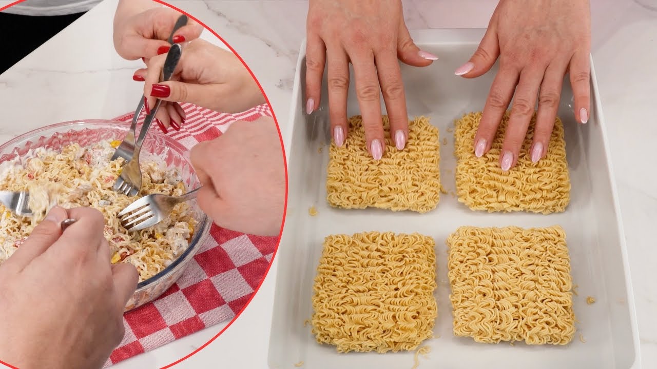 Instant Noodle Salad – A Quick and Flavorful Party Hit! - YouTube