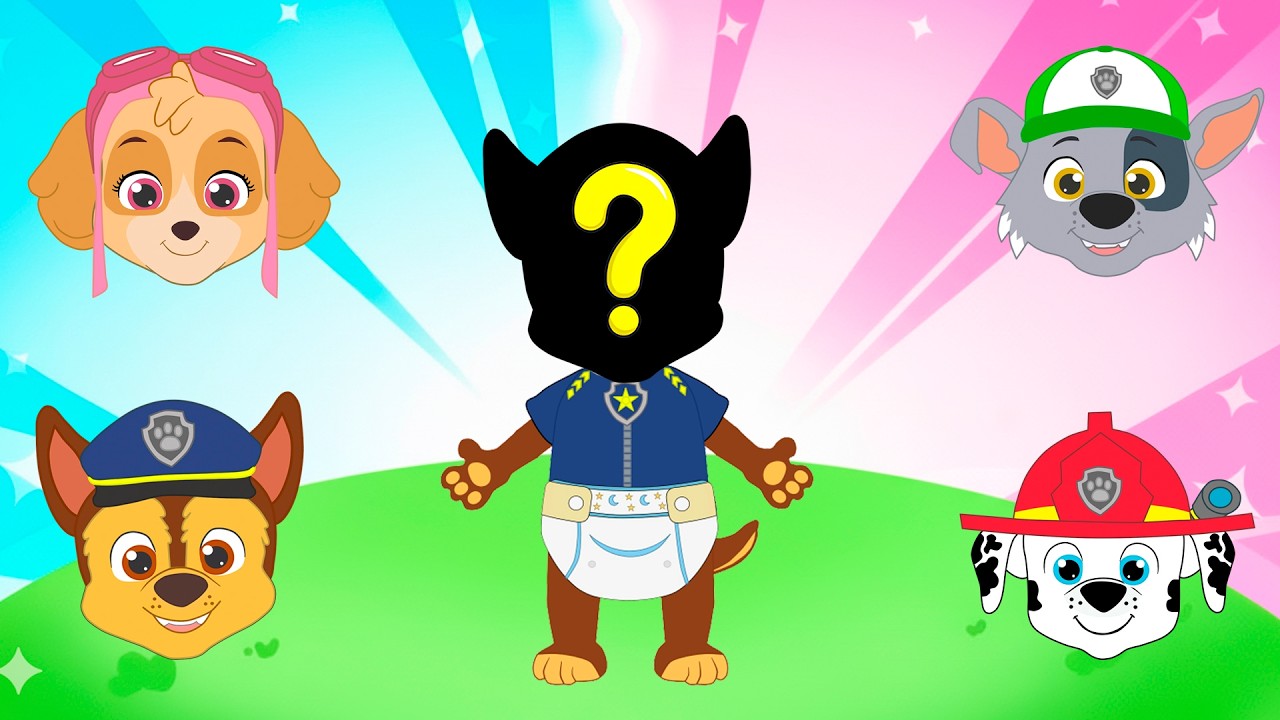 Paw Patrol Dress Up & Learn Shape Learn Colors! Kids Coloring with ...