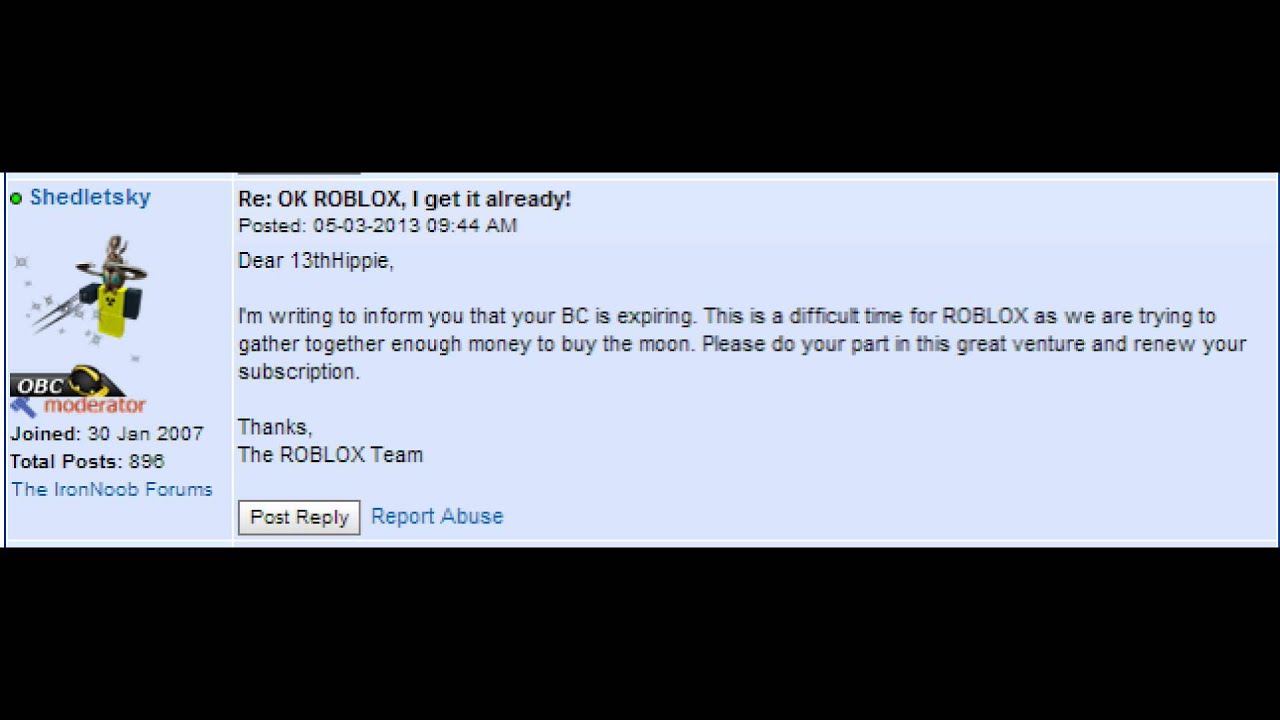 [ROBLOX] Shedletsky simply being awesome - YouTube