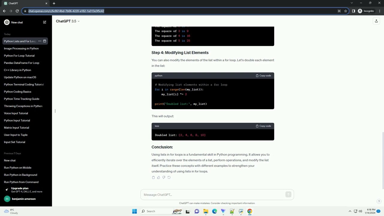 How To Use List In For Loop In Python YouTube How To Use List In For Loop In Python YouTube