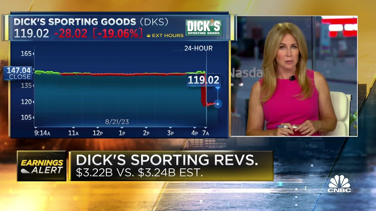 Dick’s shares fall 20% as retailer slashes outlook over theft concerns ...