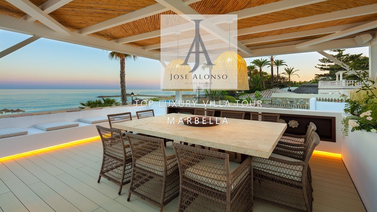 Touring Inside Luxury Boutique Beachfront Villa | Marbella Golden Mile ...