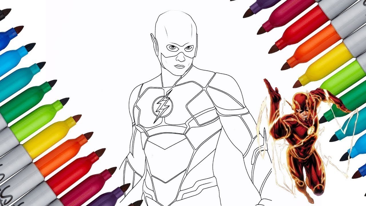 Coloring The Flash: Bringing Speedster Art to Life! - YouTube