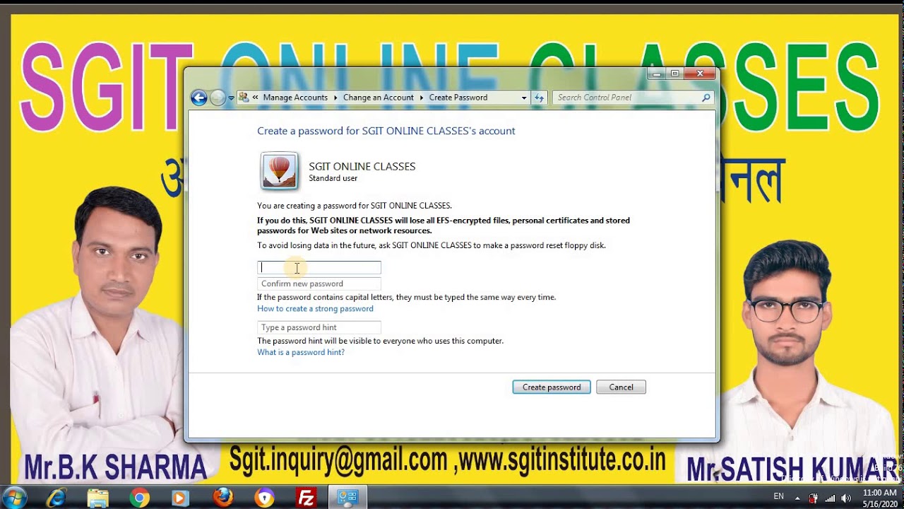 how to create ne user account in our computer - YouTube