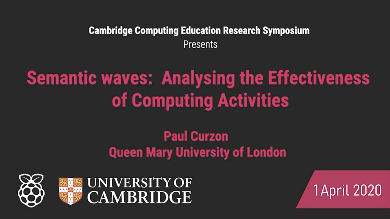2020 — Paul Curzon — Semantic waves: analysing the effectiveness of ...