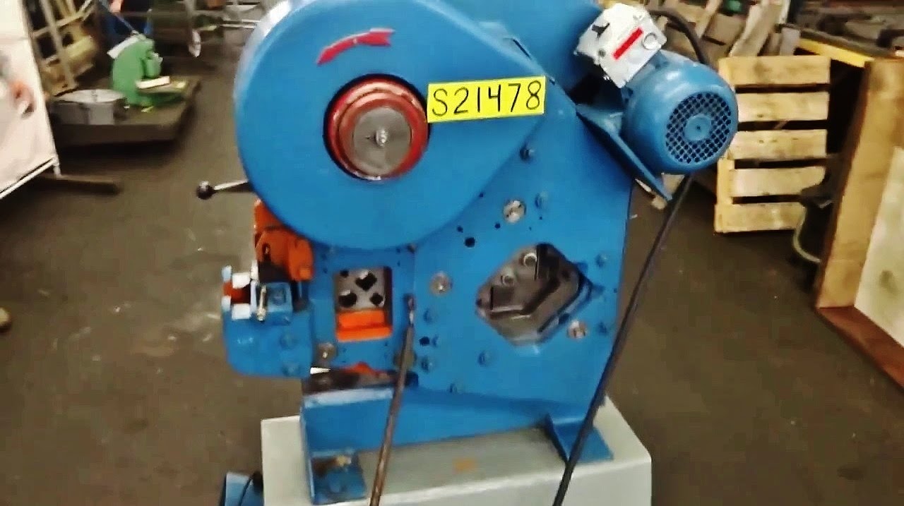 MUBEA 21 Ton Capacity Mechanical Iron Worker - YouTube