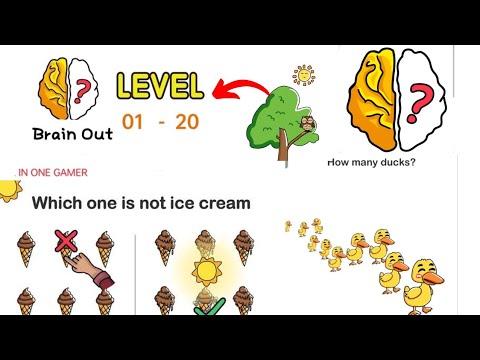 Solving Brain Out Game Levels 01-20 🧠||#brainout #braintest - YouTube