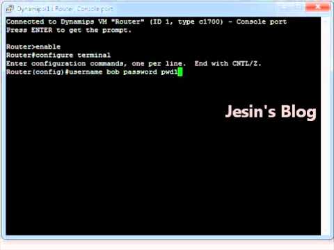 Configuring a Cisco console password - YouTube