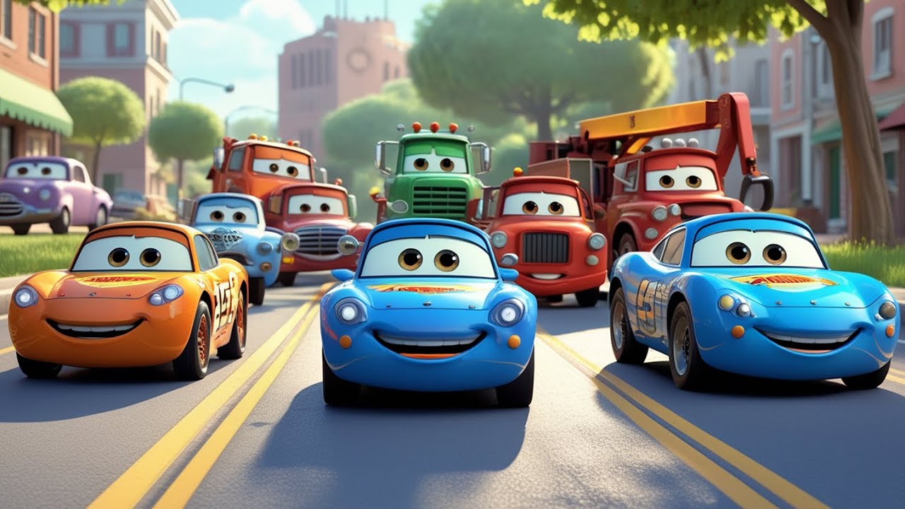 Smiling Cars Song | 10 Cartoon Vehicles for Toddlers - YouTube