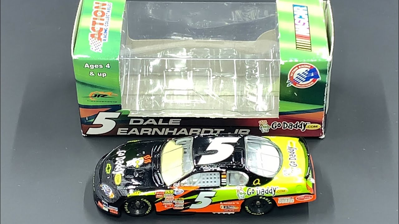 Dale Earnhardt JR 2008 GoDaddy 1:64 Nascar Die-cast Review - YouTube