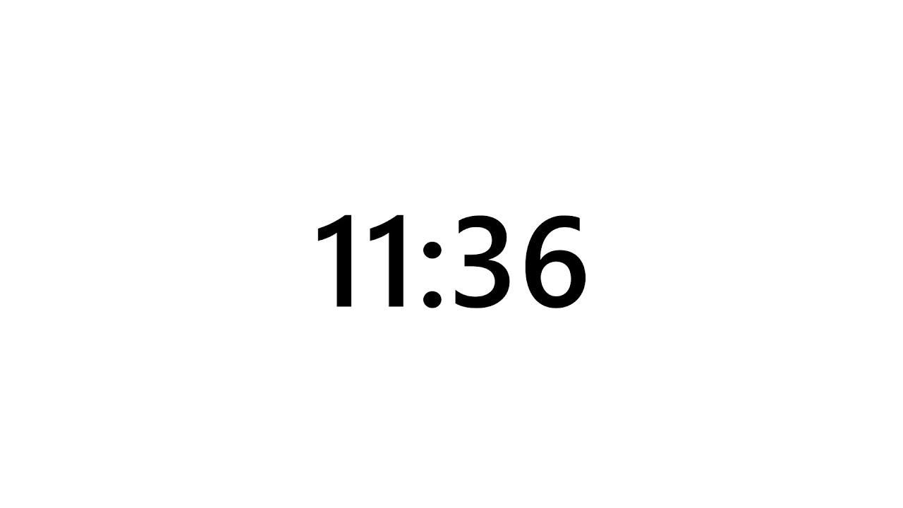 Timer for 11 minutes and 36 seconds - YouTube