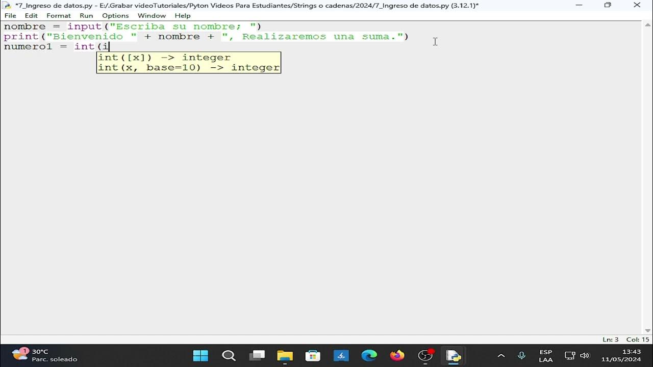 7 Ingreso de datos en Python - YouTube