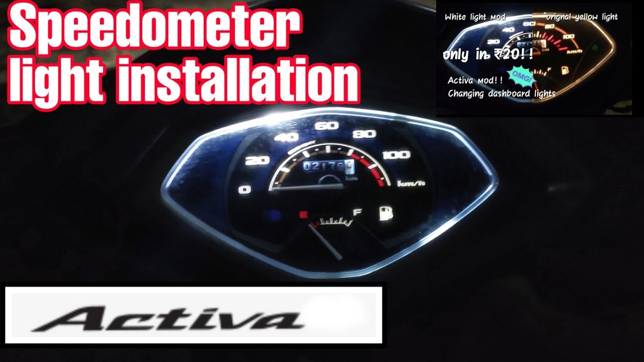 Installed LED in speedometer of activa 5g| Diy light mod - YouTube