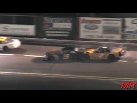 Hard Late Model Crash Following A Spin 5-2-15 - YouTube