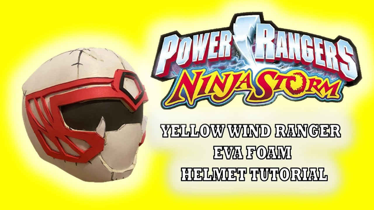 Ninja Storm Yellow Wind Ranger Foam Cosplay Helmet Tutorial - YouTube