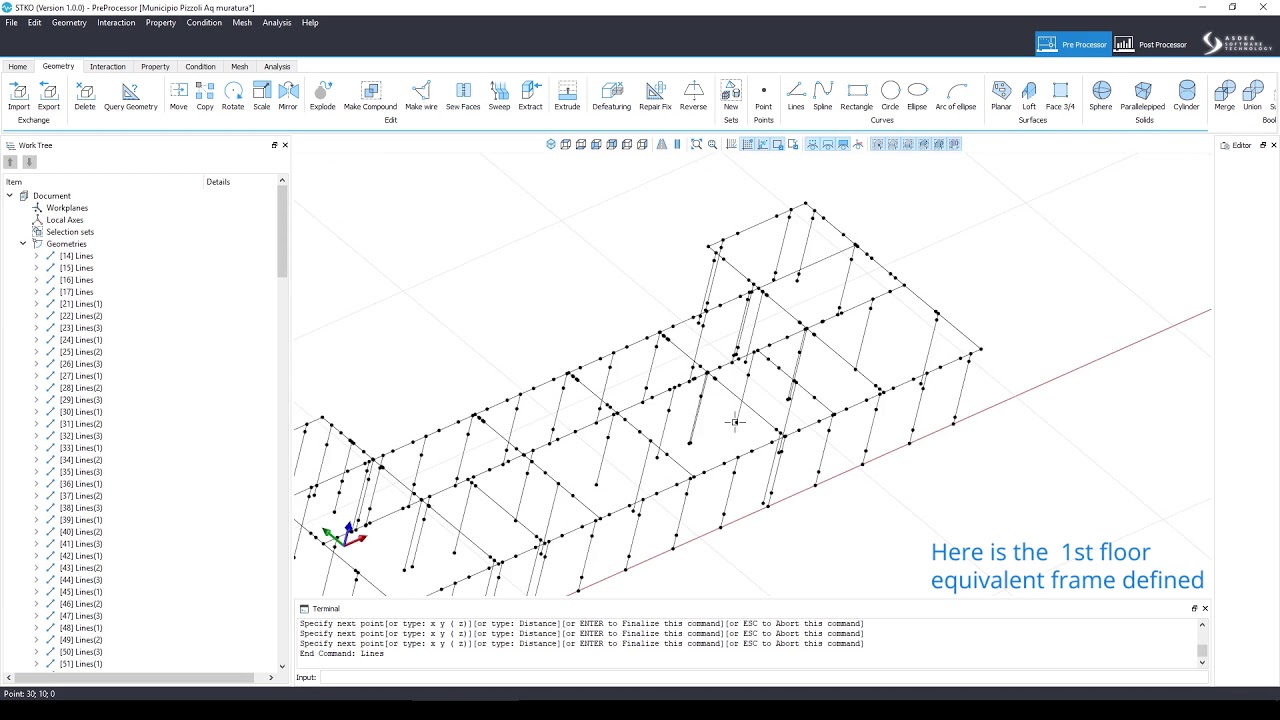 1. NONLINEAR SEISMIC ANALYSIS URM EQUIVALENT FRAME MODEL - YouTube