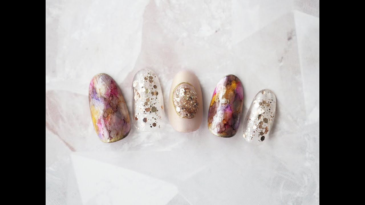 【How to】Ink art nail - YouTube