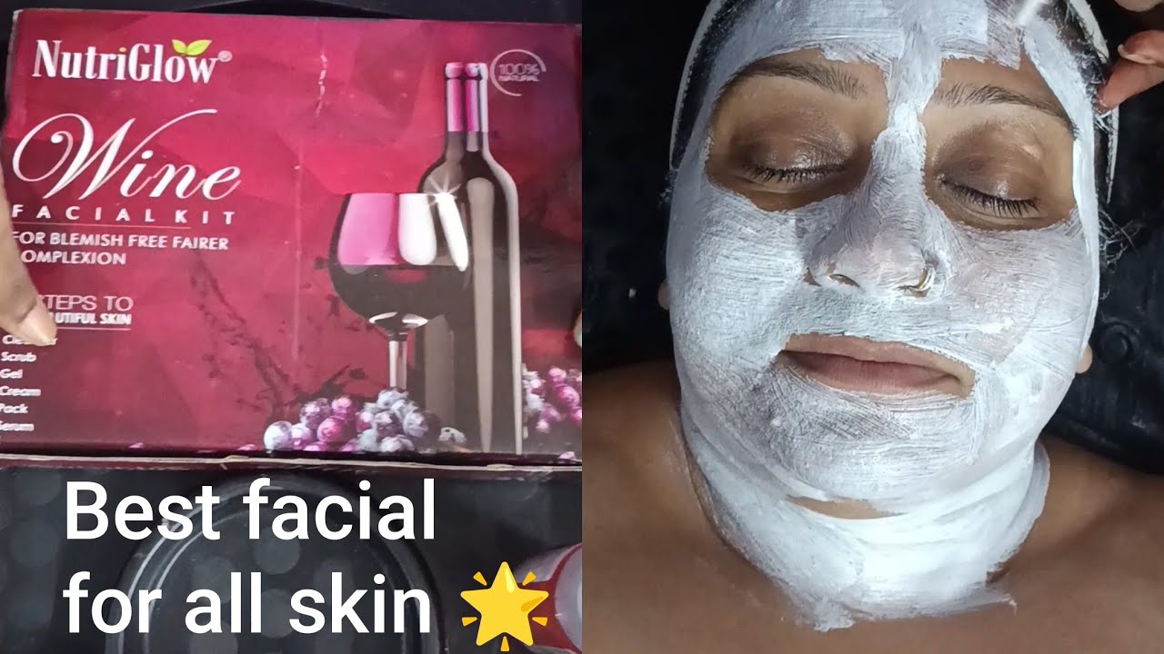 Wine facial kit for blemish free fairer complexion ||Best facial for ...