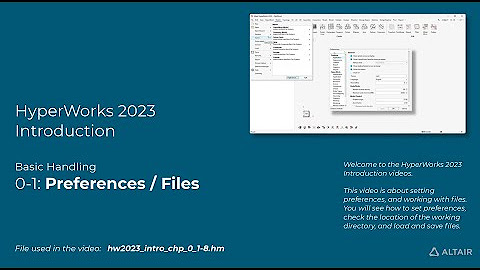 HyperMesh 2023 Introduction - Basic Handling - YouTube