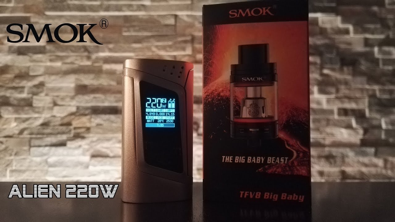SMOK: Alien 220W + TFV8 Big Baby Beast - YouTube