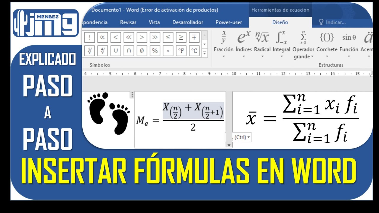 COMO INSERTAR FORMULAS EN WORD: PASO A PASO. ERA MUY SENCILLO, PERO LO ...