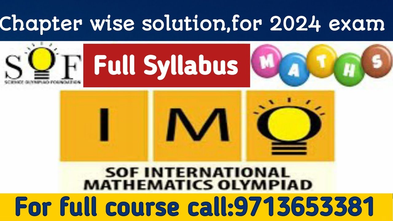 International Math Olympiad (IMO)||CHAPTER 1||NUMBER SENSE|| 25 ...