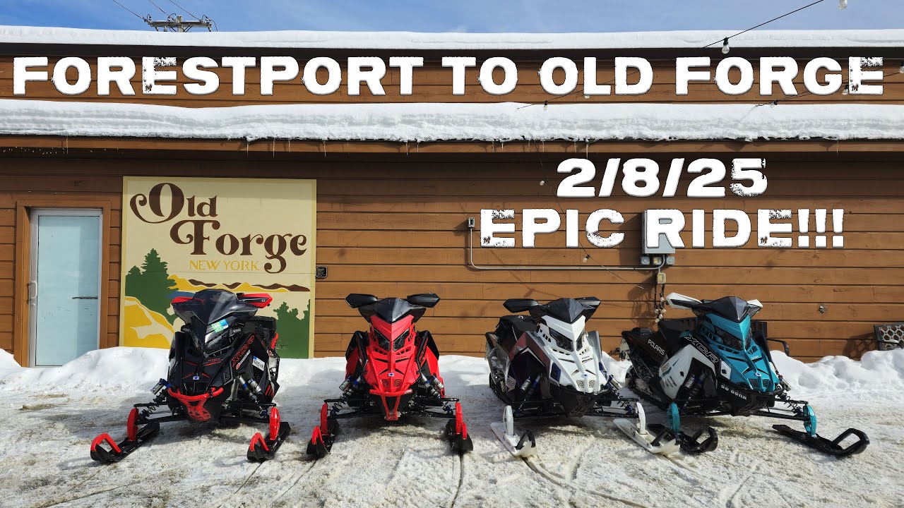 Snowmobiling the Adirondacks - Forestport to Old Forge via "The Rails ...