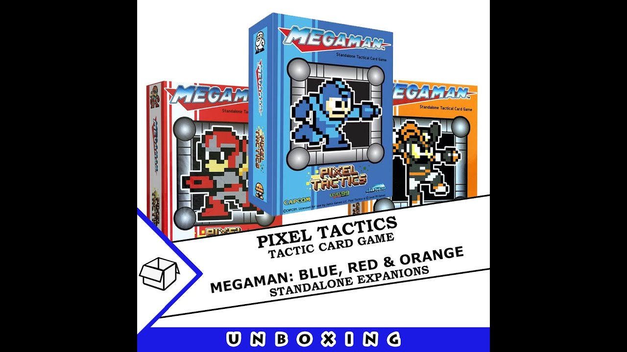Pixel Tactics: Mega Man - Mega Man Blue and Proto Man Red boxes - YouTube