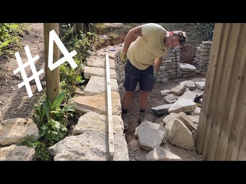 Building A Dry Stone Curved Wall & Cladding #4 - YouTube