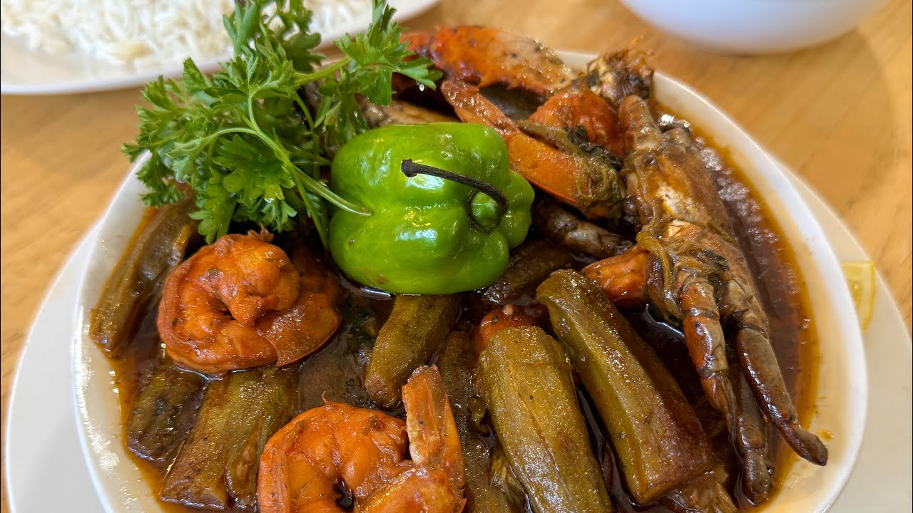 Easy Seafood Okra Recipe // Haitian Kalalou Recipe - YouTube