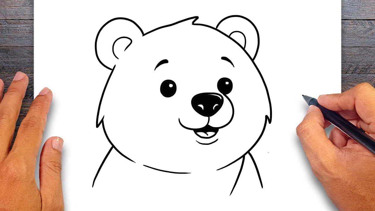 How to draw Cute Bear - Cute Bear Drawing step by step - YouTube