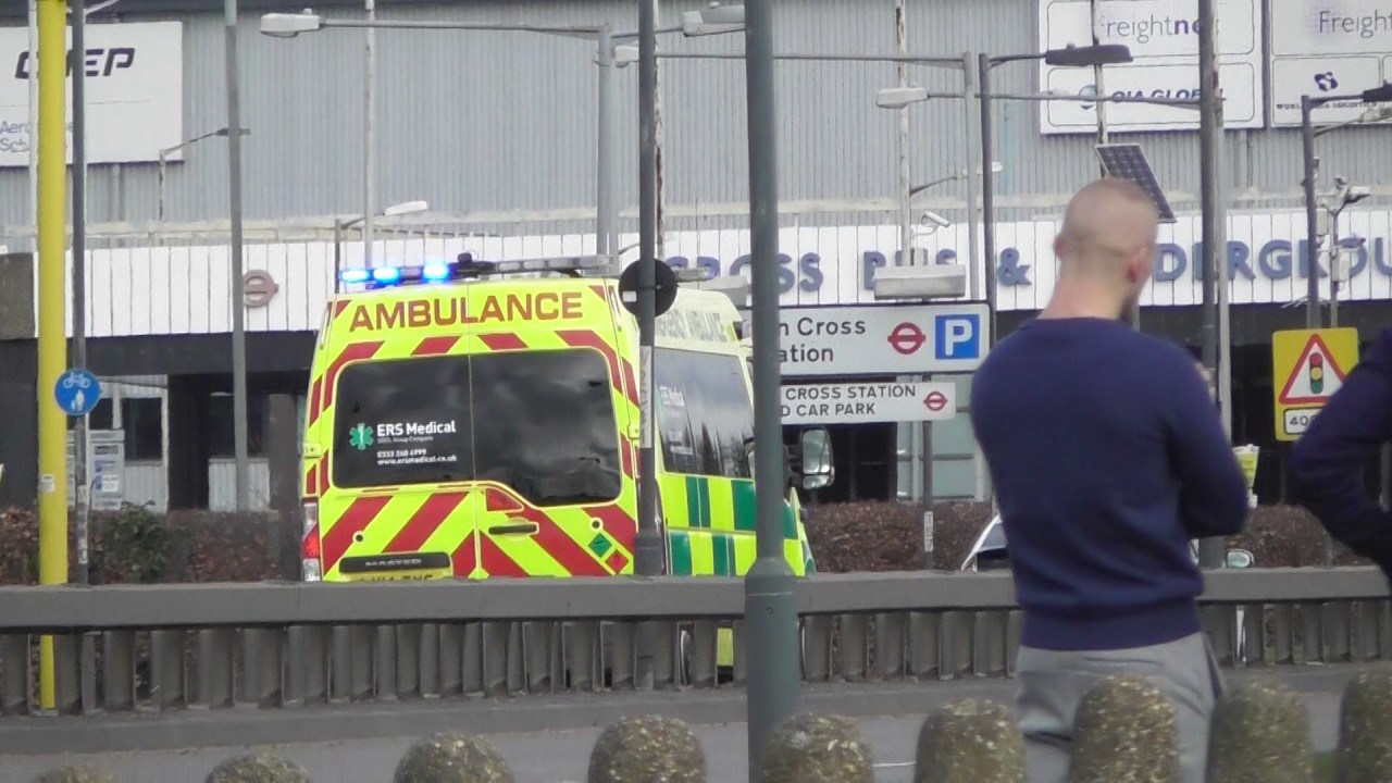 good ERS Medical Ambulance passes London Heathrow 19feb17 107p - YouTube