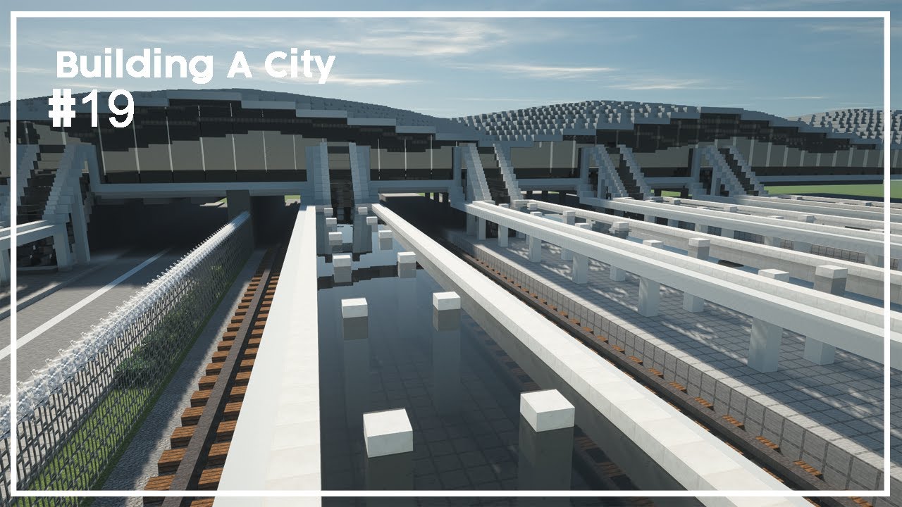 Building A City #19 // Central Station (Part 1) // Minecraft Timelapse ...
