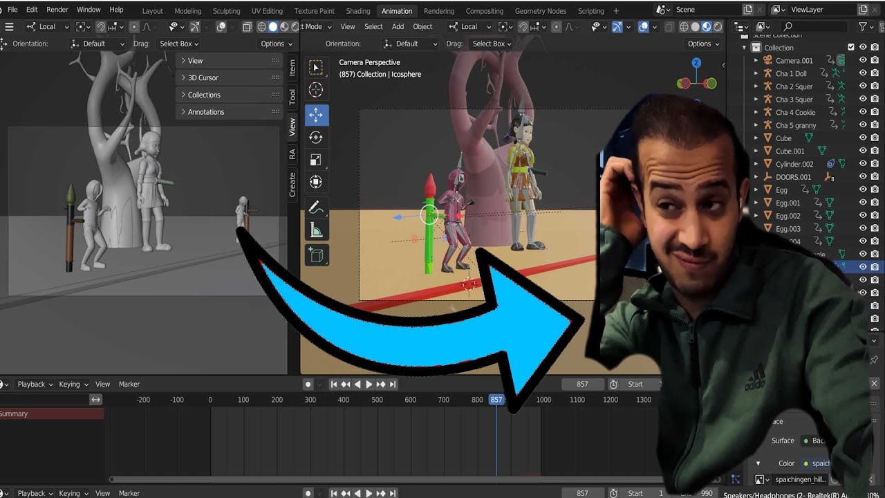 3D Animation Blender Behand Scenes Funny Animation - YouTube