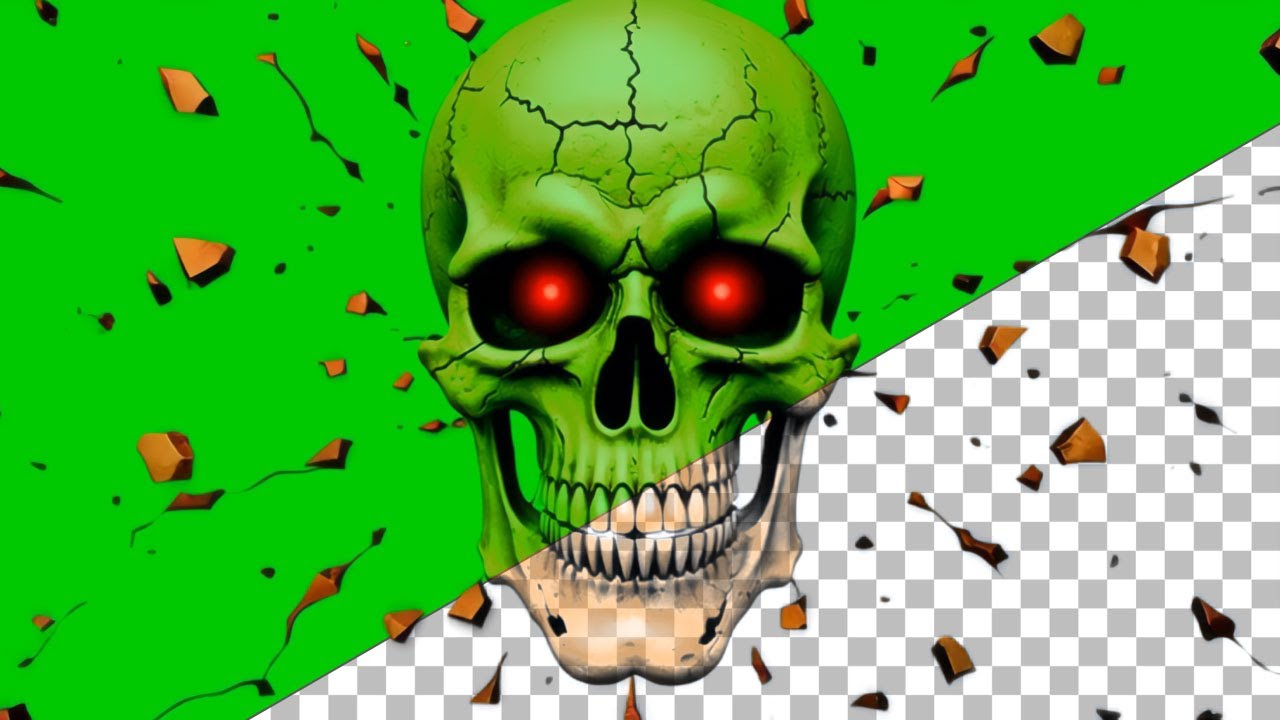 Ancient Skull MASK Dissolve Green Screen Halloween VFX 💀🔥 #freevfx ...