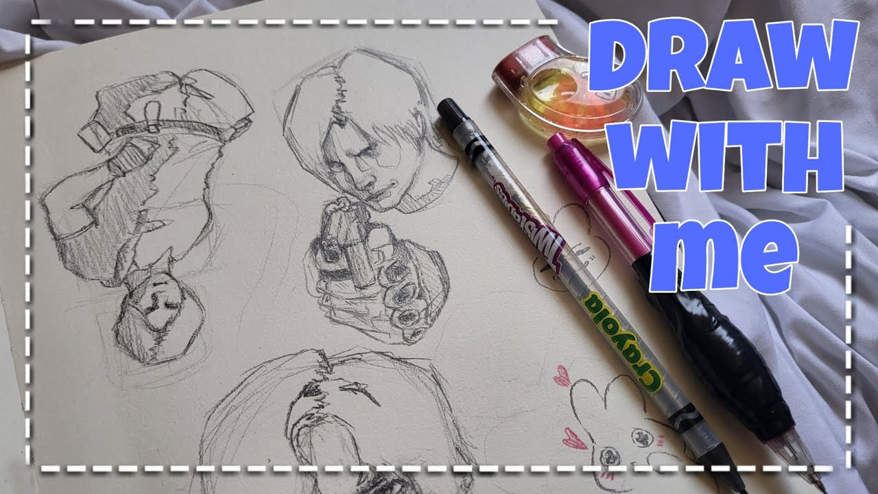 Chill Draw with me//sketchbook session - YouTube