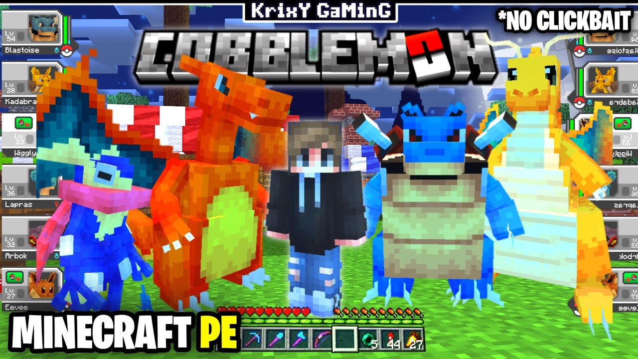 REAL COBBLEMON MOD FOR MINECRAFT PE | HOW TO DOWNLOAD COBBLEMON MOD IN ...