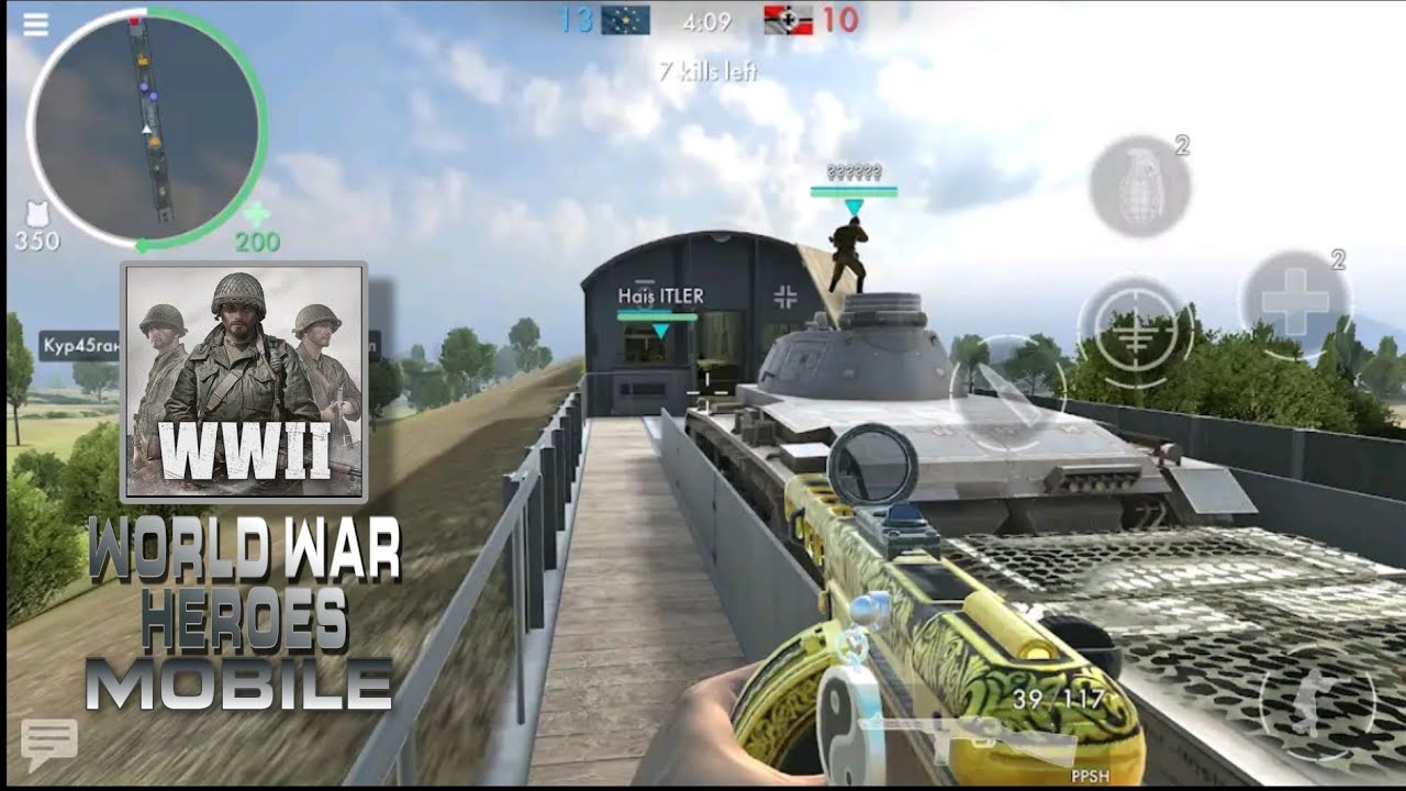 WORLD WAR HEROES:WW2 MOBILE HD RELASTIC GAME PLAY FOR ANDROID - YouTube