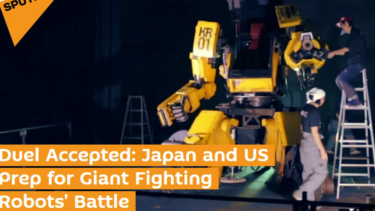 Duel Accepted Japan and US Prep for Giant Fighting Robots Battle - YouTube