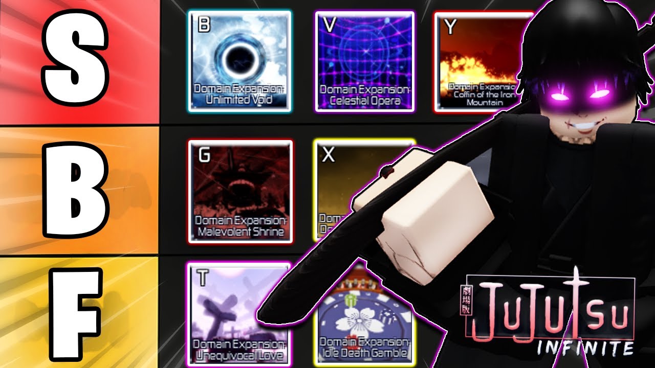 The ULTIMATE Domain Expansion Tierlist In Jujutsu Infinite - YouTube