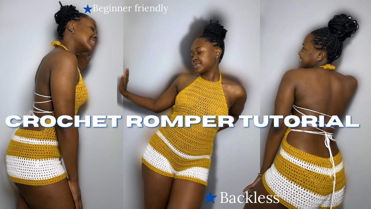 EASY Crochet Romper Tutorial Beginners | DIY #crochettutorial #CrochetRomper - YouTube