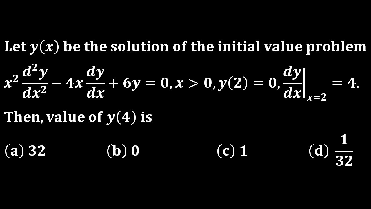 cauchy euler differential equation cucet 2021 engineering iit jam ...